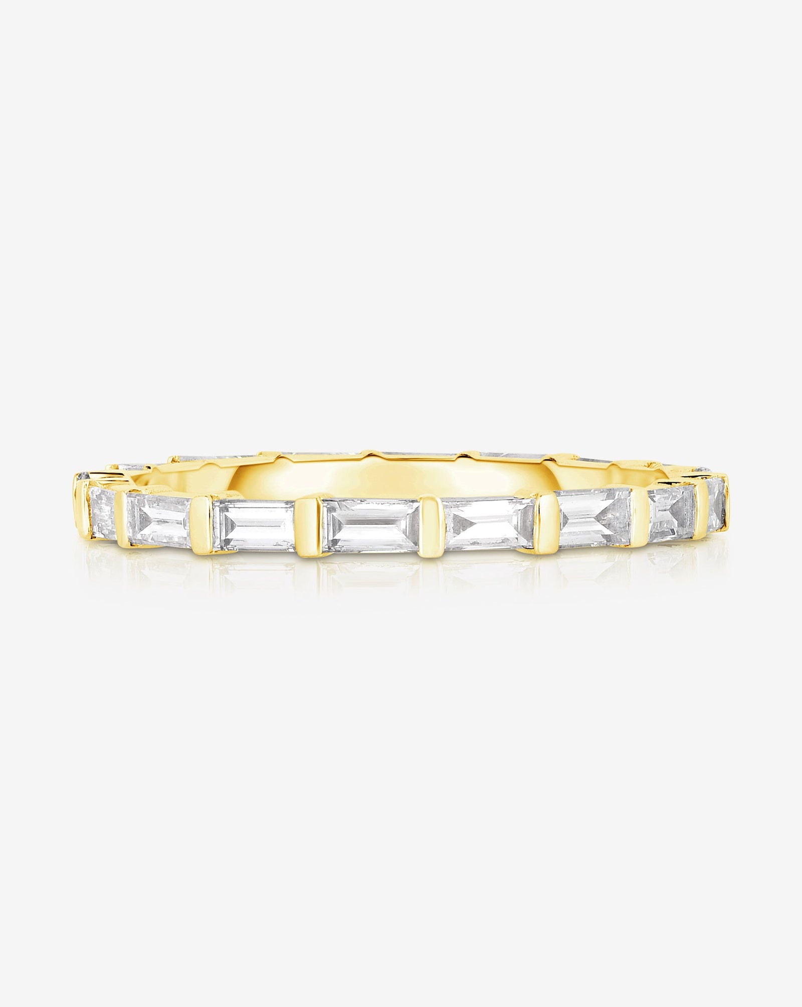 Baguette eternity band yellow gold store