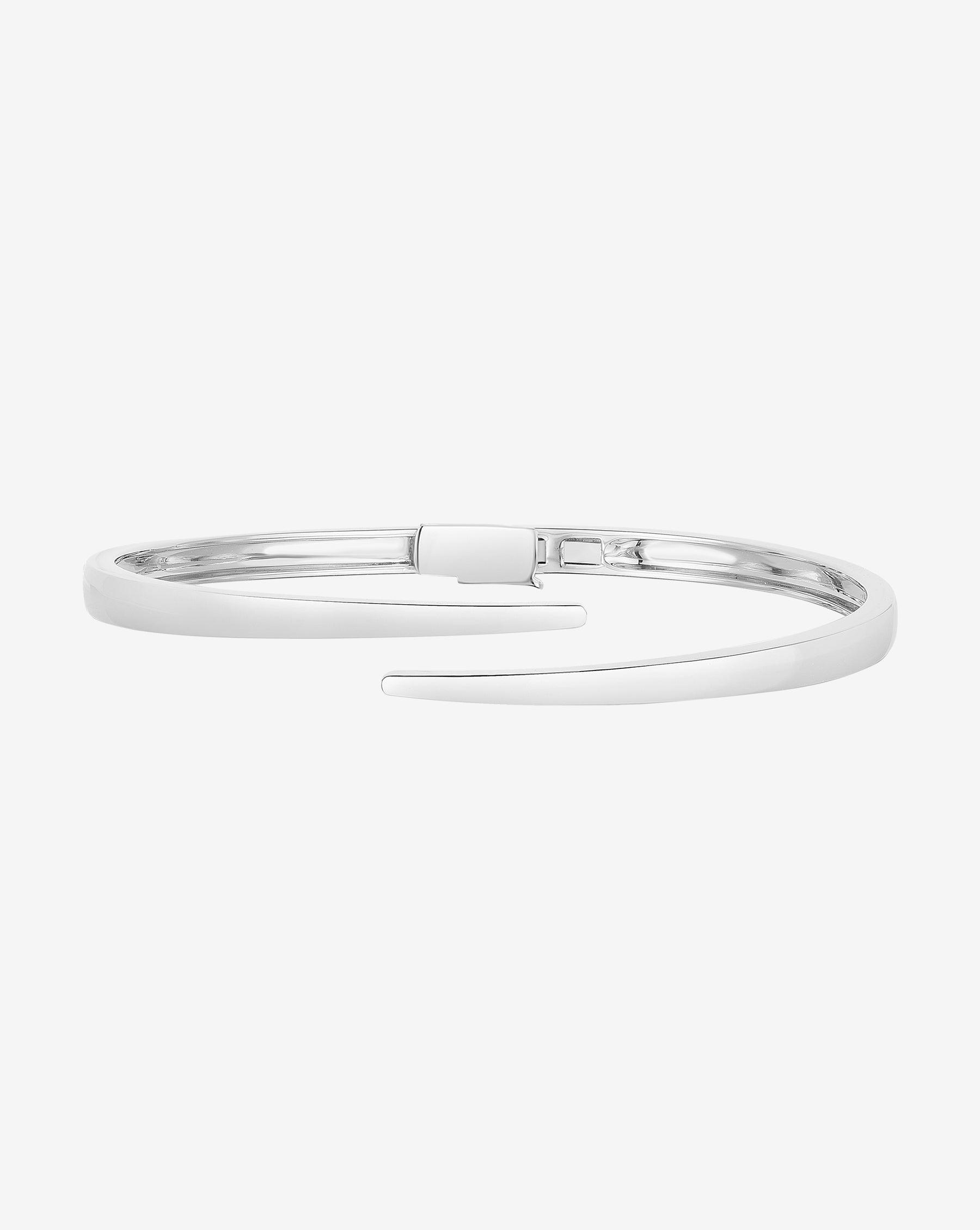 Open Gold Wrap Bangle 14K White Gold 18 cm