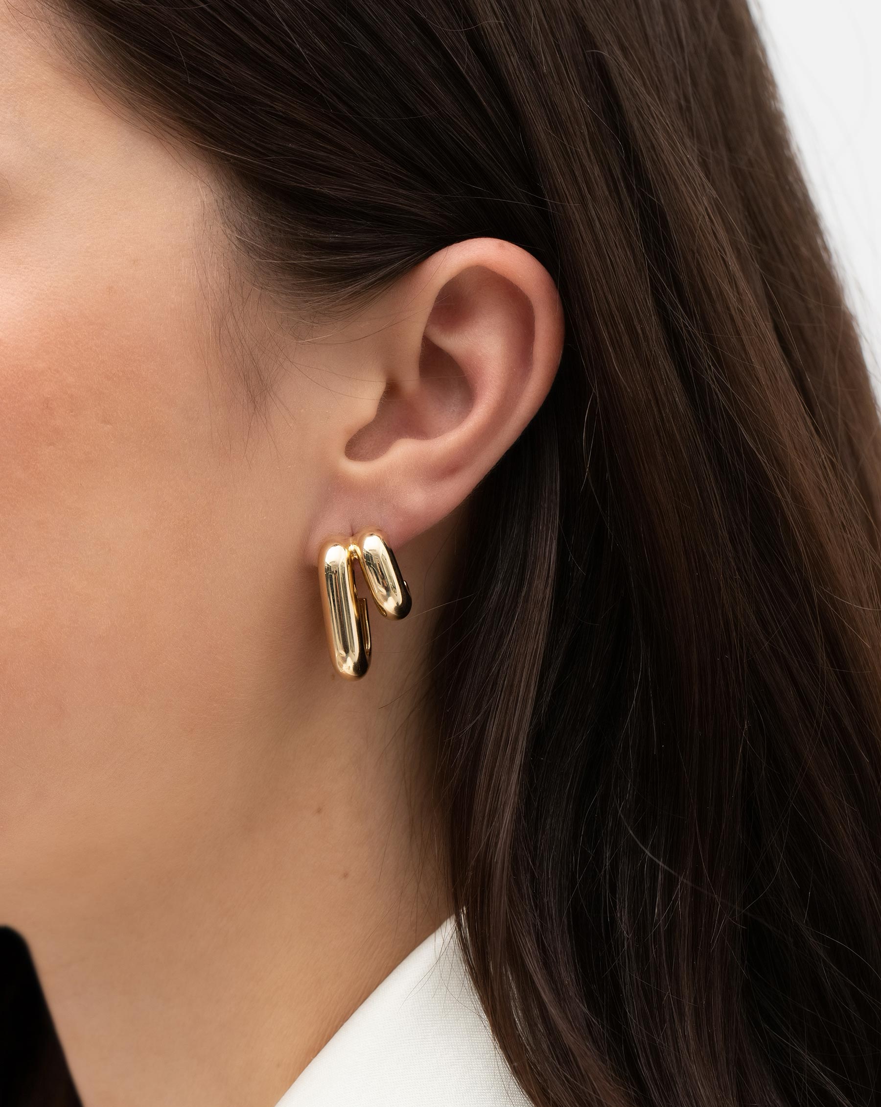 Gold multi hoop earrings store